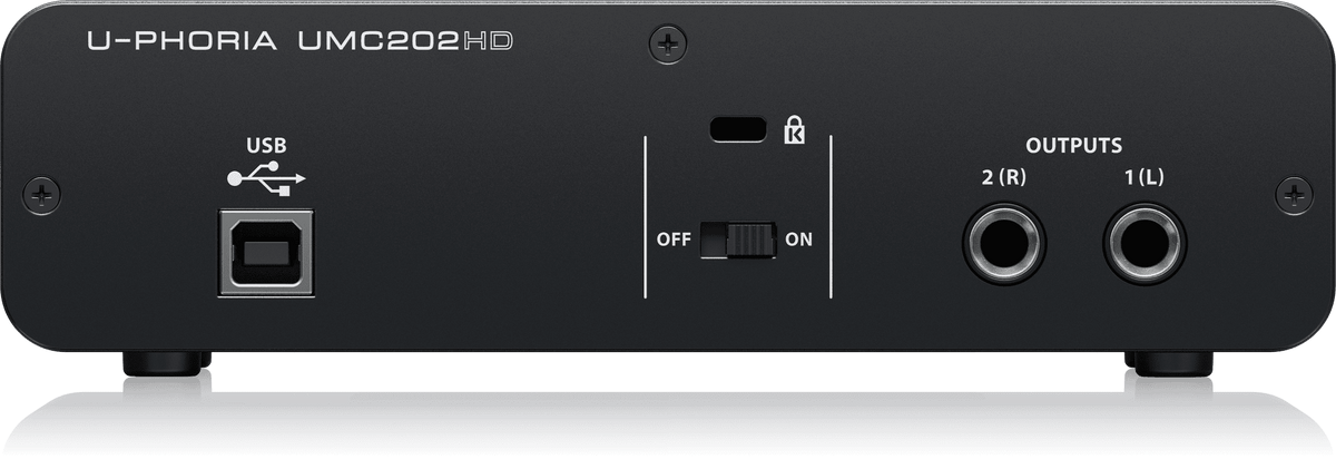 Behringer UMC202HD Audiophile 2x2, 24-Bit/192 kHz USB Audio Interface ...