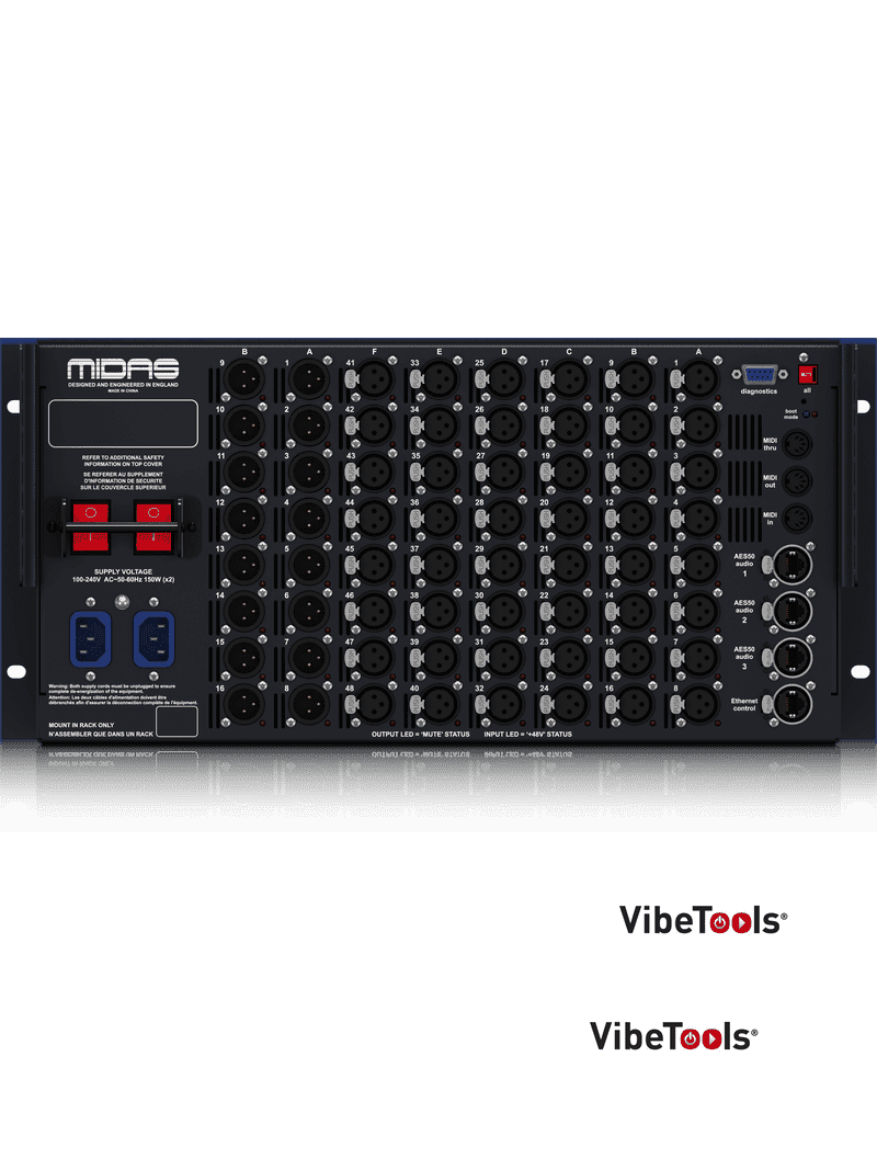 Midas PRO SERIES DL251 48 Input, 16 Output Stage Box with 48 MIDAS Mic ...