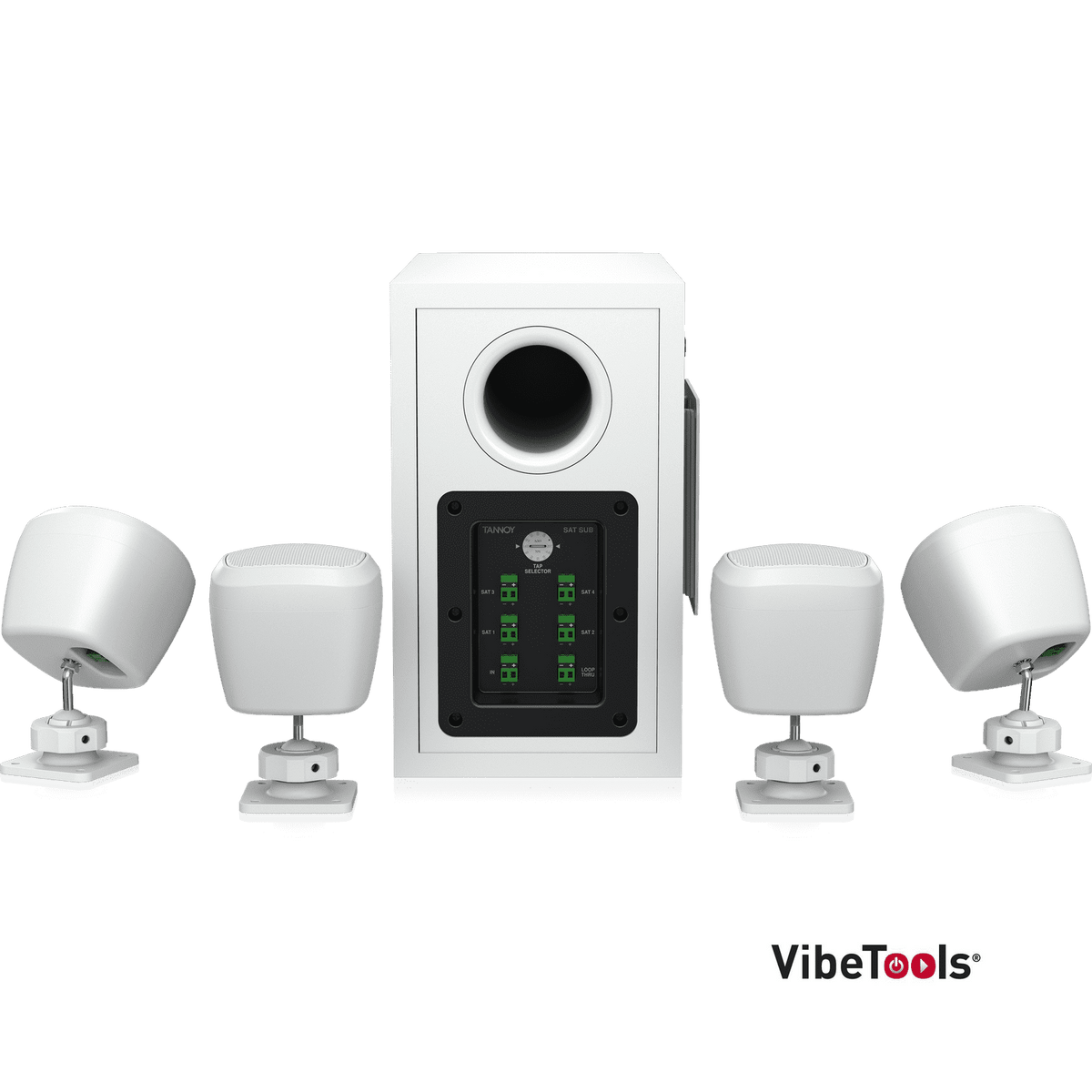 Tannoy SAT SUB 4PACK-WH Packaged Satellite-Subwoofer Loudspeaker Syste ...